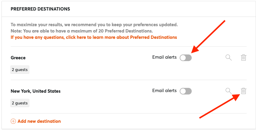 What are "My Preferred Destinations" and how do I use them ...